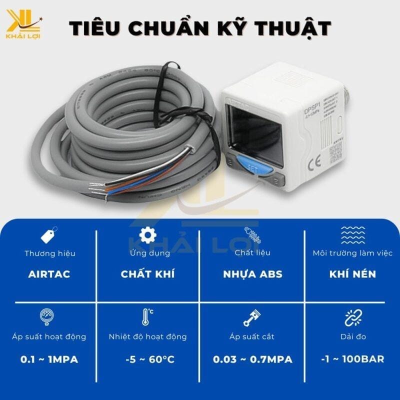 Công Tắc Đồng Hồ Áp Suất Airtac DPS - Cửa hàng Vật Tư Công Nghiệp Khải Lợi