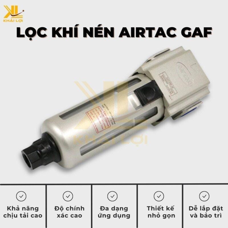 Lọc Khí Nén AIRTAC GAF200 GAF300 GAF400 GAF600 - Cửa hàng Vật Tư Công Nghiệp Khải Lợi