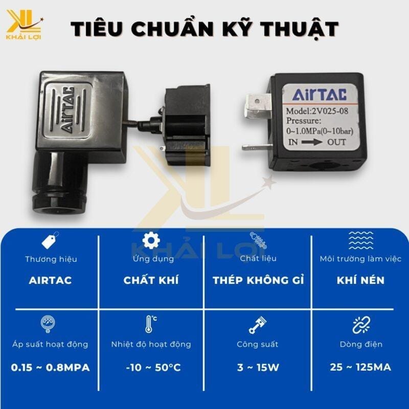 Van Điện Từ Nhựa Thường Đóng Airtac 2P - Cửa hàng Vật Tư Công Nghiệp Khải Lợi